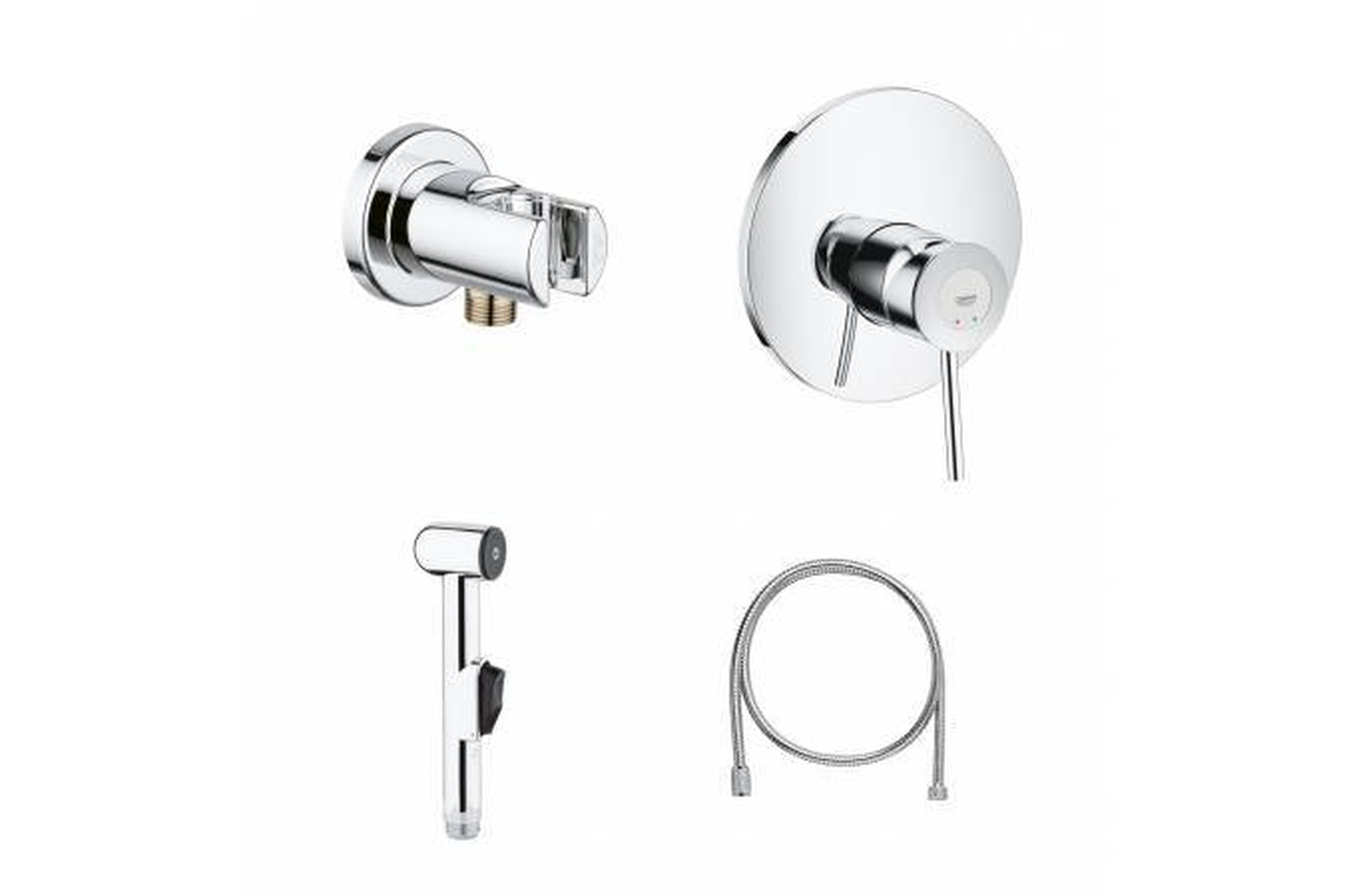 Набор для гигиенического душа Grohe BauClassic со смесителем, хром (124434)
