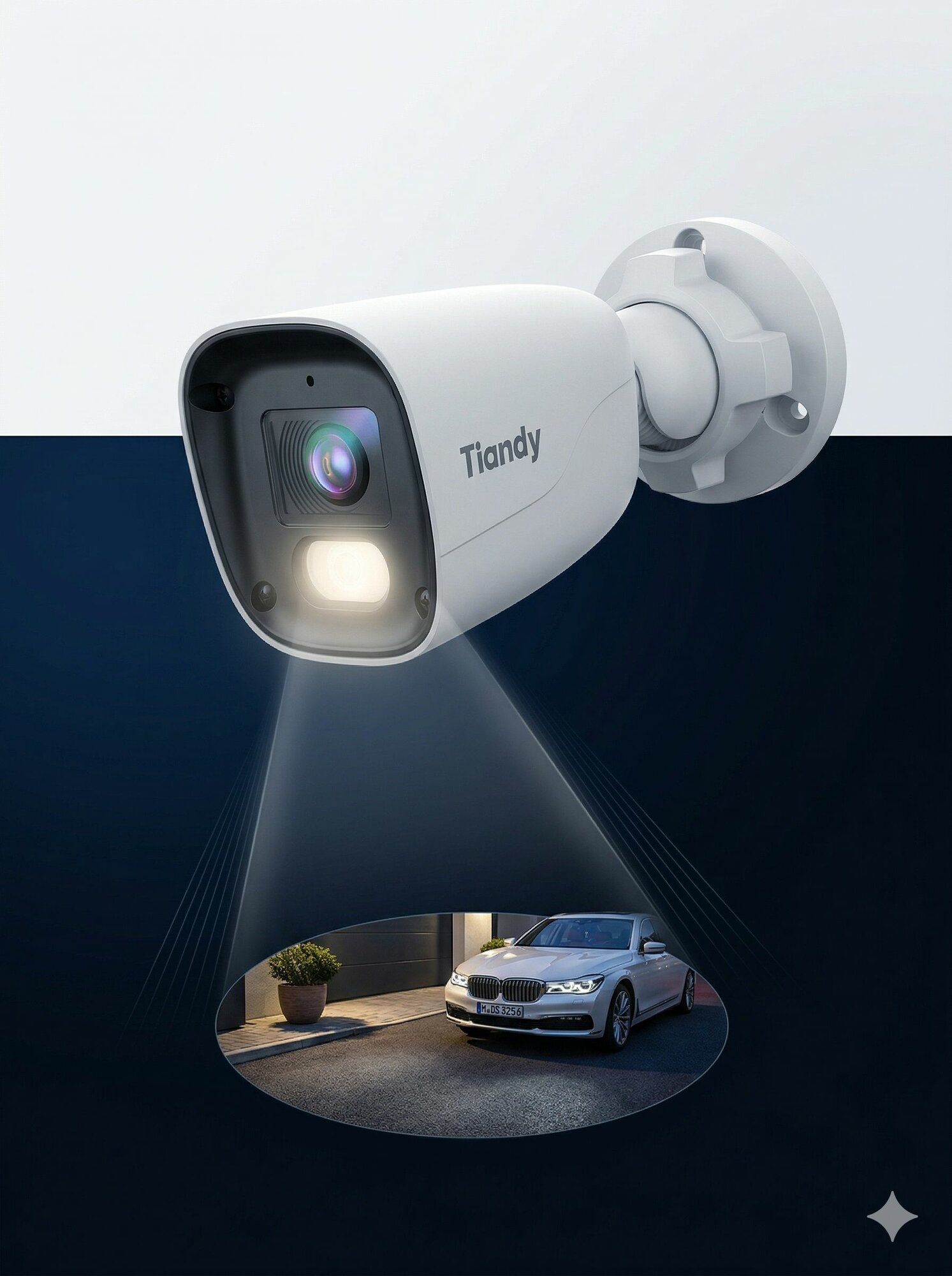 Камера видеонаблюдения уличная Tiandy TC-C344S 2ETA-28 с LED подсветкой и картой памяти — фото 1