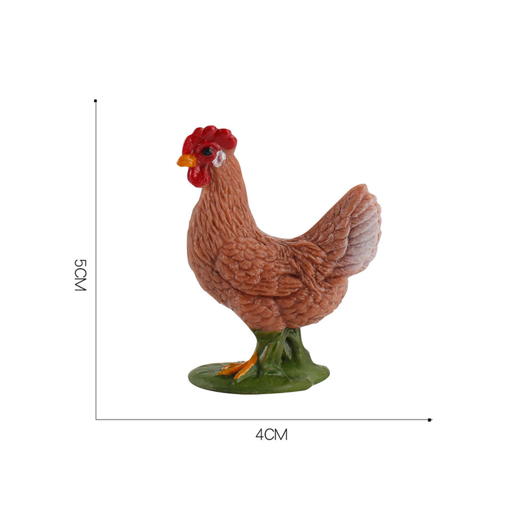 Модель курицы для декора, статичная PVC фигура размером 5x4 см, 1 штук