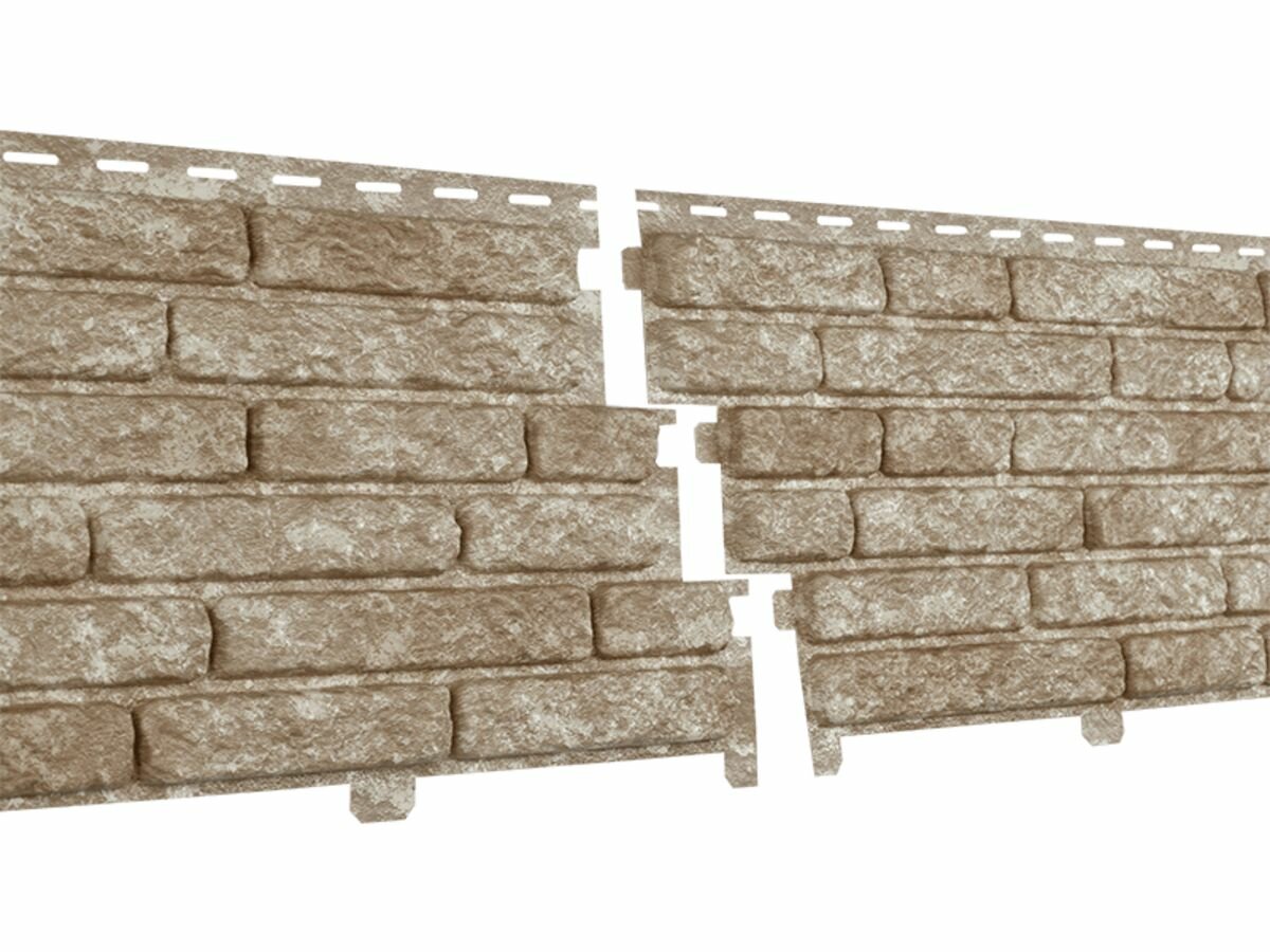 Ю-пласт Фасадные панели Стоун-Хаус, Кварцит светло-бежевый, 15 шт