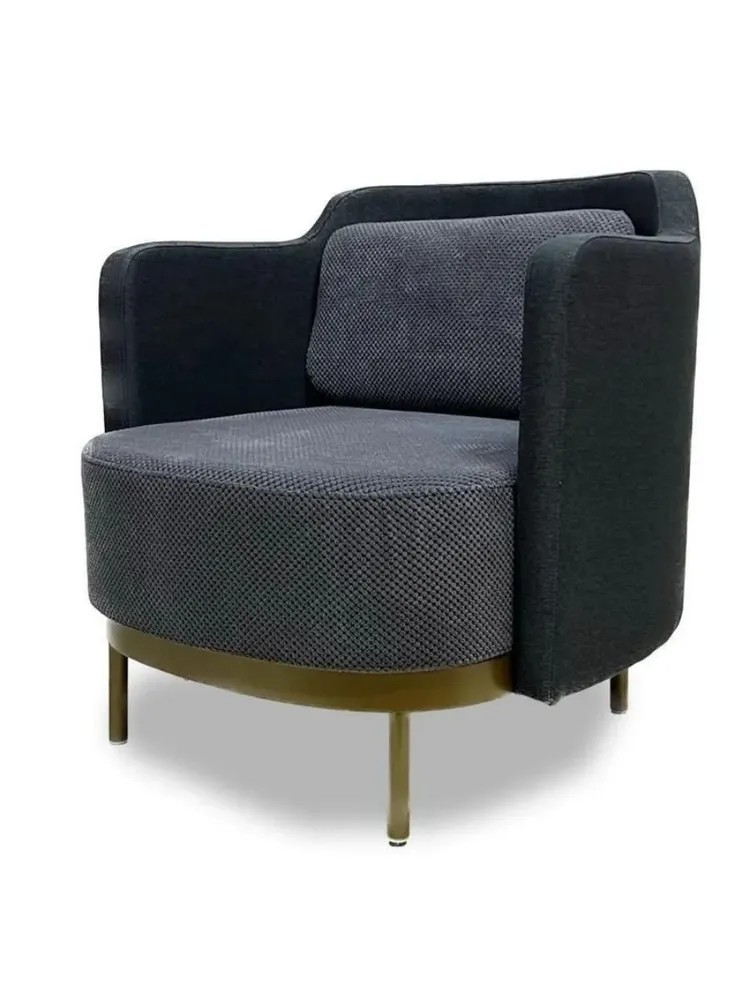 Кресло лион 80х78х78 см, нераскладное, серый плюш-велюр/серая рогожка