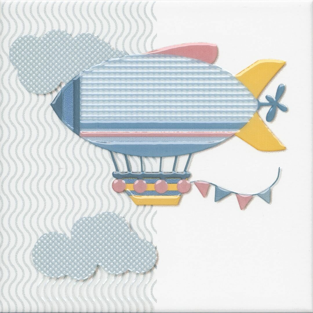 Керамическая плитка KERAMA MARAZZI VT/A374/5009 Декор Бон Вояж "Дирижабль" 20x20x6,9 Цена за 1/шт