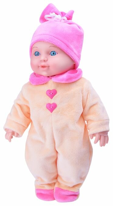 Кукла пупс "Малышка. Сердечки", классическая куколка-малыш для девочек, игрушечный младенец с одеждой для сюжетно-ролевых игр, развивающая игрушка для малышей, руки и ноги сгибаются, 30 см