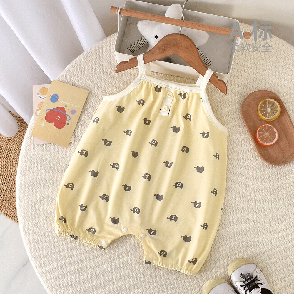 Слинг "Желтый слон", для новорожденных, хлопок, без рукавов, 66см