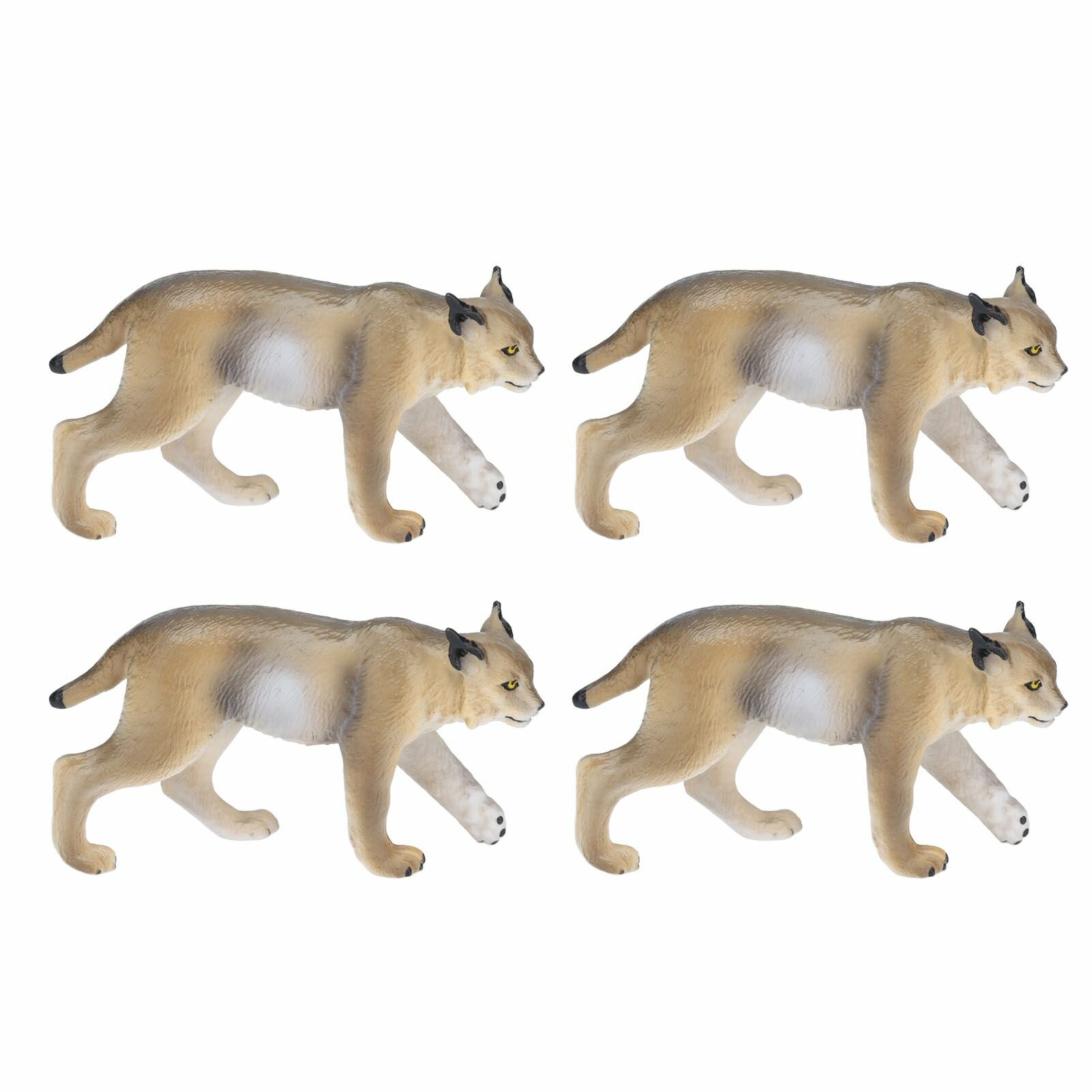 Фигурка животного Рысь, Реалистичная модель диких животных из ПВХ, коллекция игрушек, подарок на день рождения для детей ясельного возраста