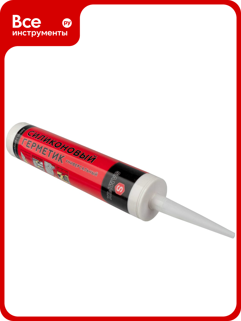 Силиконовый герметик SAMGRUPP прозрачный, 280 мл, 325 г SAMC-013000325, резиновая