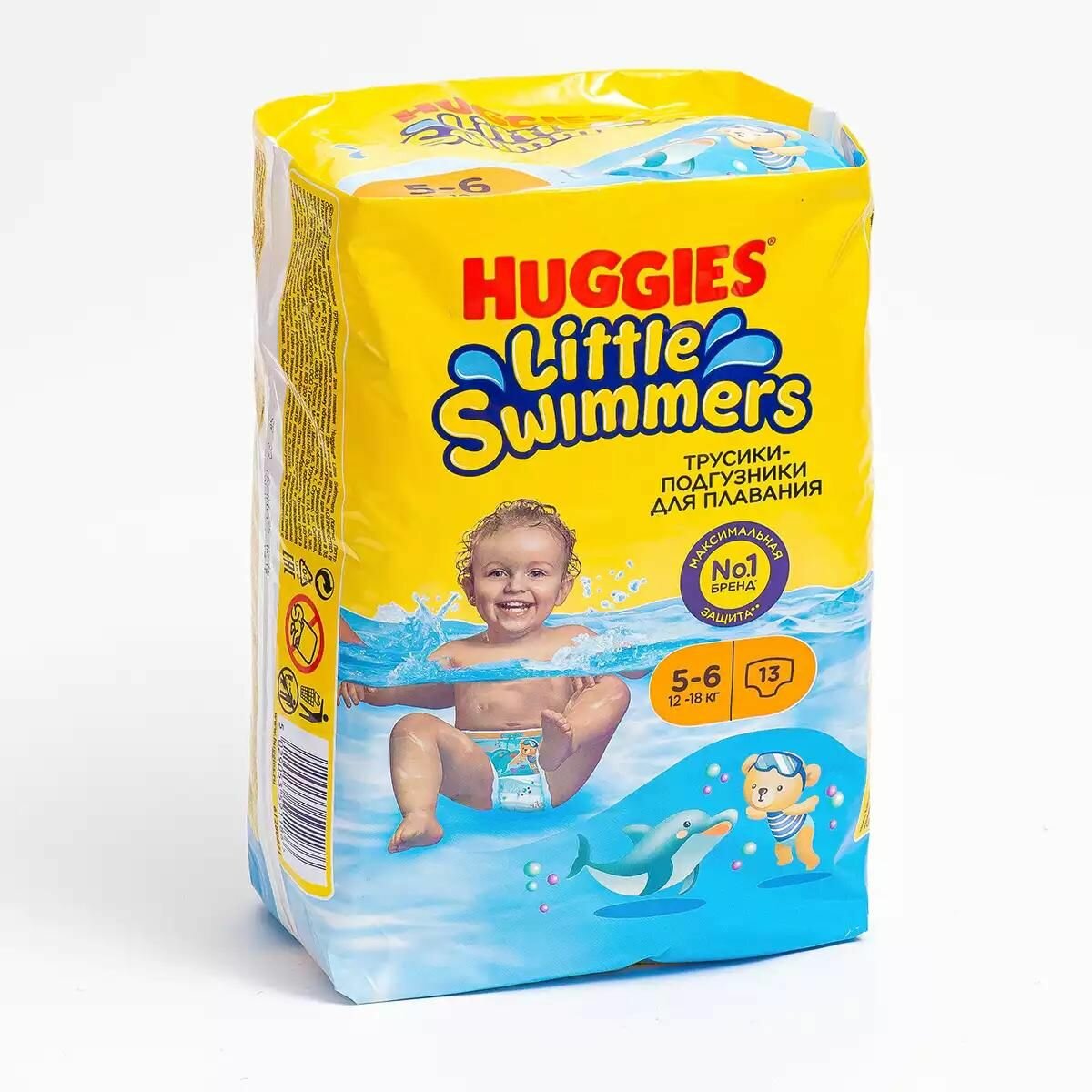 Трусики-подгузники Huggies для плавания "Little Swimmers" размер 5-6, 12-18 кг, 13 шт
