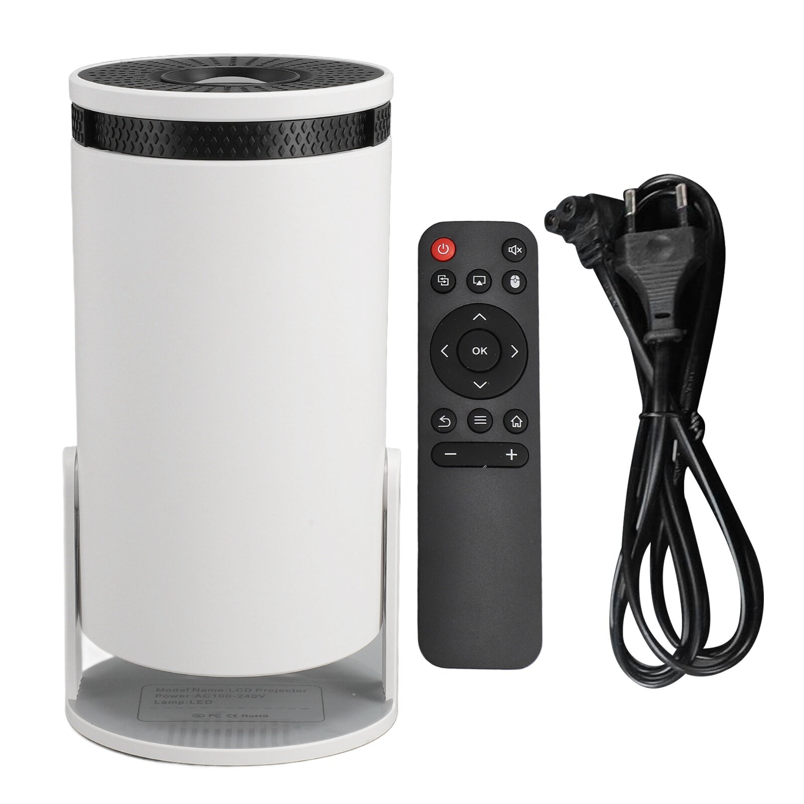 Маленький портативный проектор 1080P, беспроводной 5G WiFi Bluetooth, тот же экран, 1 ГБ ОЗУ, 8 ГБ памяти, для домашнего использования на улице, совместим с вилкой ЕС