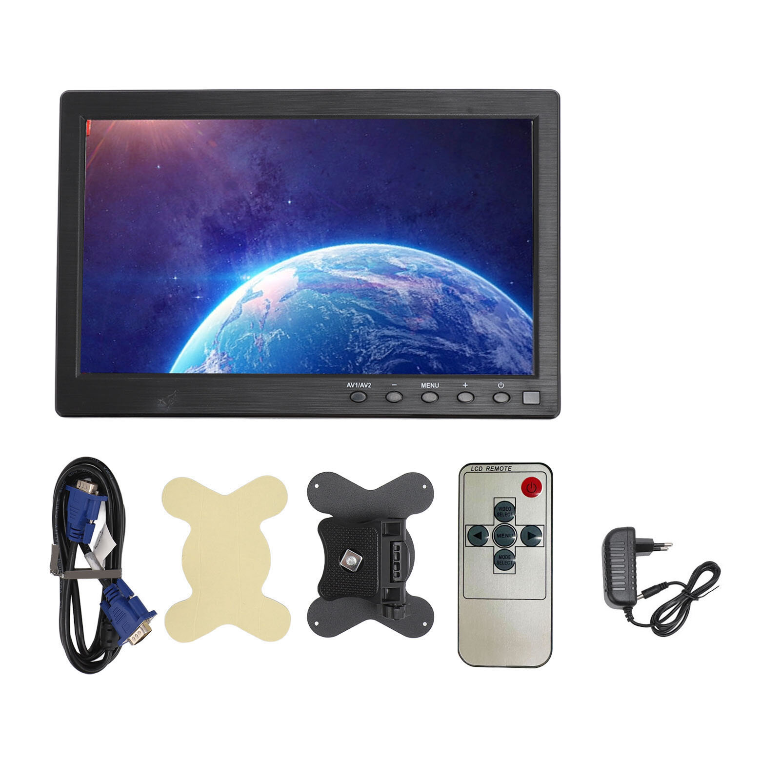 10.1" монитор 1024x600 IPS, пульт ДУ, USB, для ПК/CCTV
