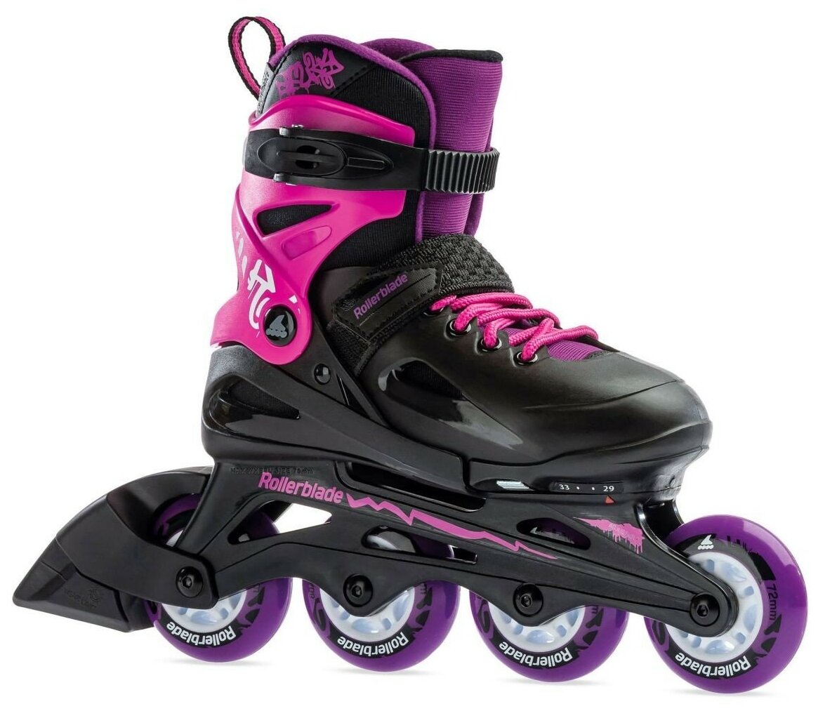 Раздвижные роликовые коньки Rollerblade Fury - 2021 Black/White