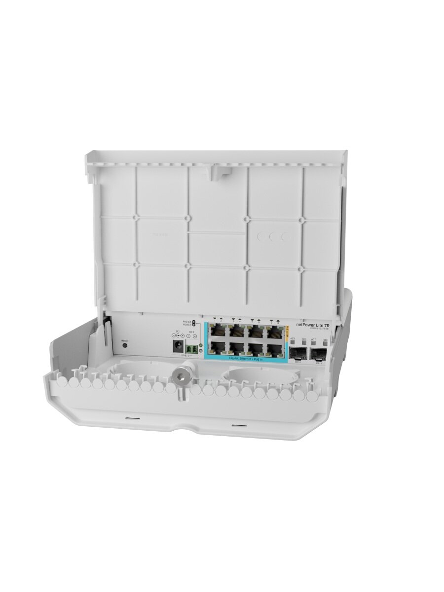 Коммутатор управляемый Mikrotik CSS610-1Gi-7R-2S+OUT L3 с PoE Mikrotik Cloud Smart Switch (netPower