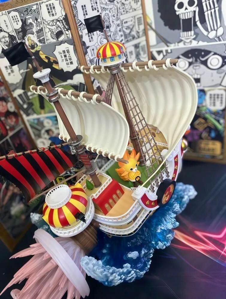 Коллекционная фигурка 'Тысячесолнечный' (Вано) из One Piece, 35 см, диорама с волнами в подарочной упаковке