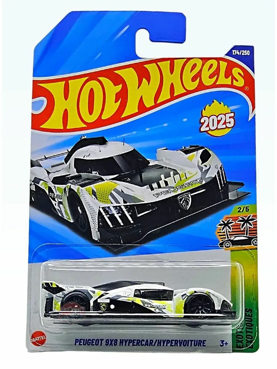 HYW11 Hot Wheels машинка металлическая игрушка коллекционная масштабная модель Peugeot 9X8 Hypercar Кейс 2025