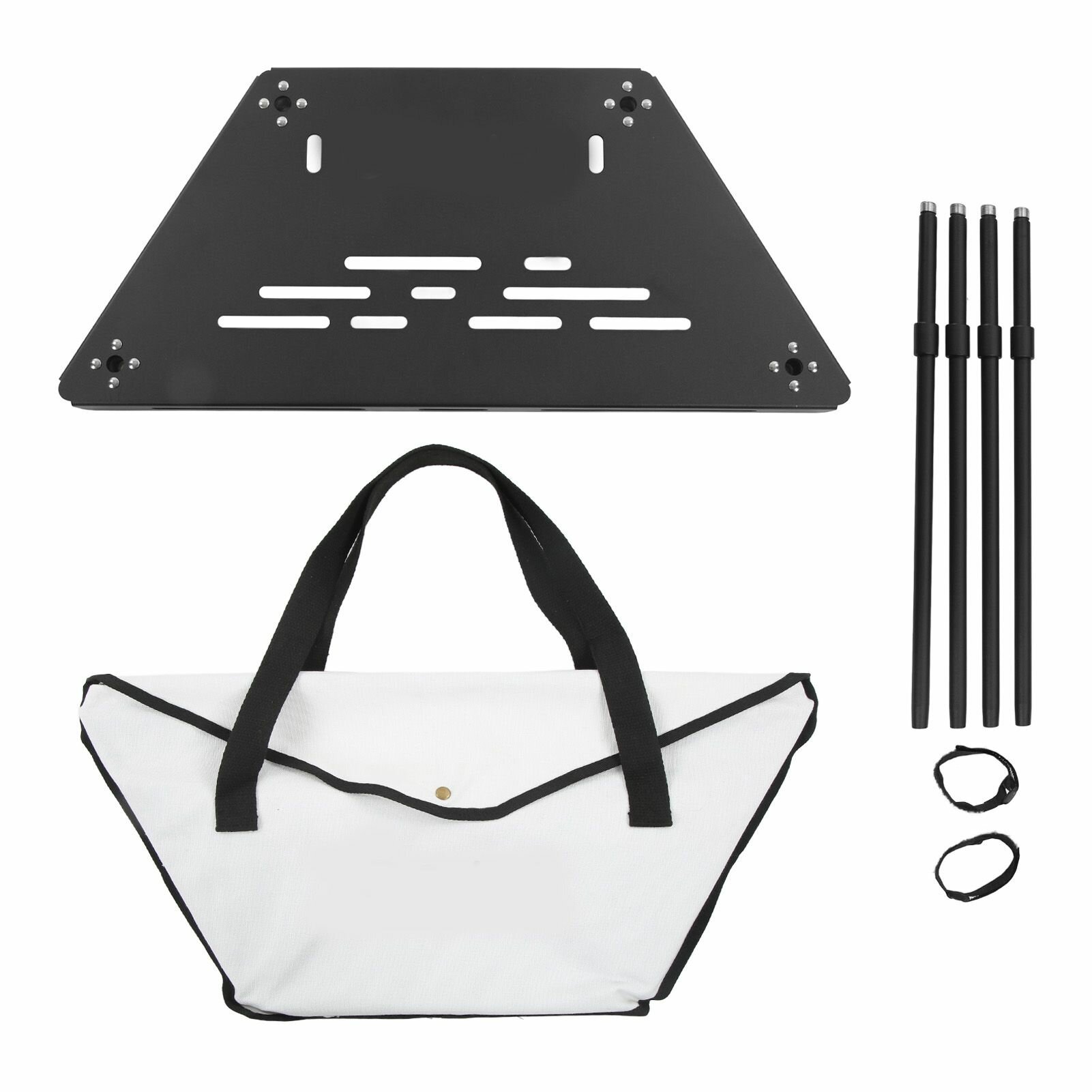 Алюминиевый кемпинговый складной стол из сплава алюминия для различных комбинаций, шашлычный стол для активного отдыха на свежем воздухе, 1800г, 58x30x29см