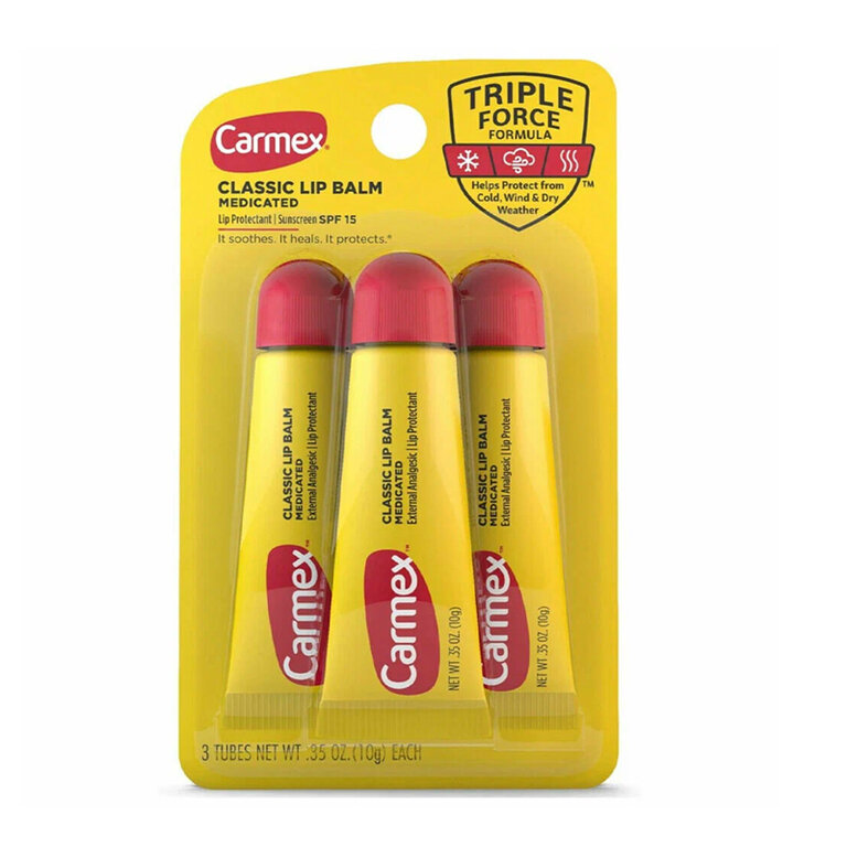 Carmex Lip Balm Mix Набор бальзамов для губ классический в тубе 3 шт