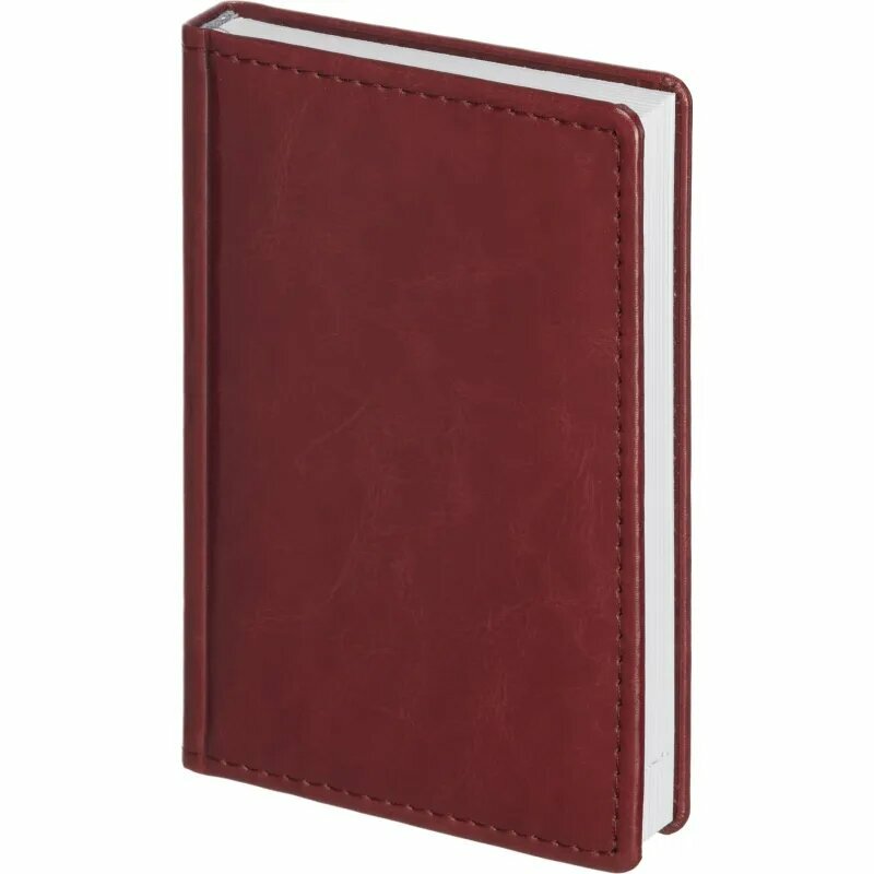 Ежедневник датированный 2026, бордо, А6, 100х150 мм,336 стр, Agenda, 2250179