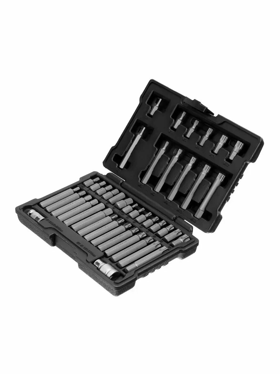 Набор бит HEX, Torx, SPLine, 1/2", 42 предмета, STELS 11318