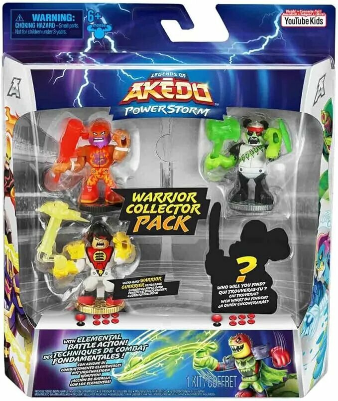 Коллекционный набор Legends of Akedo PowerStorm Warrior, Мини-боевая фигурка, 4 штуки