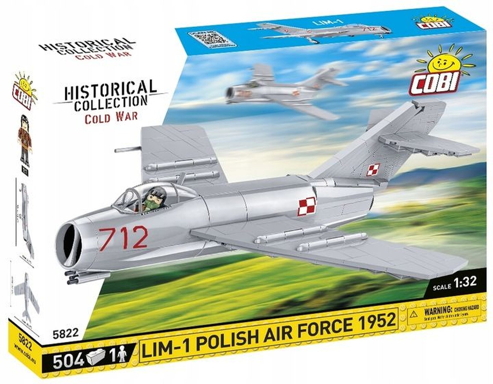 Конструктор пластиковый Cobi LIM-1 POLISH AIR FORCE 1952 - Истребитель Лим-1 - 504эл. - Коби 5822
