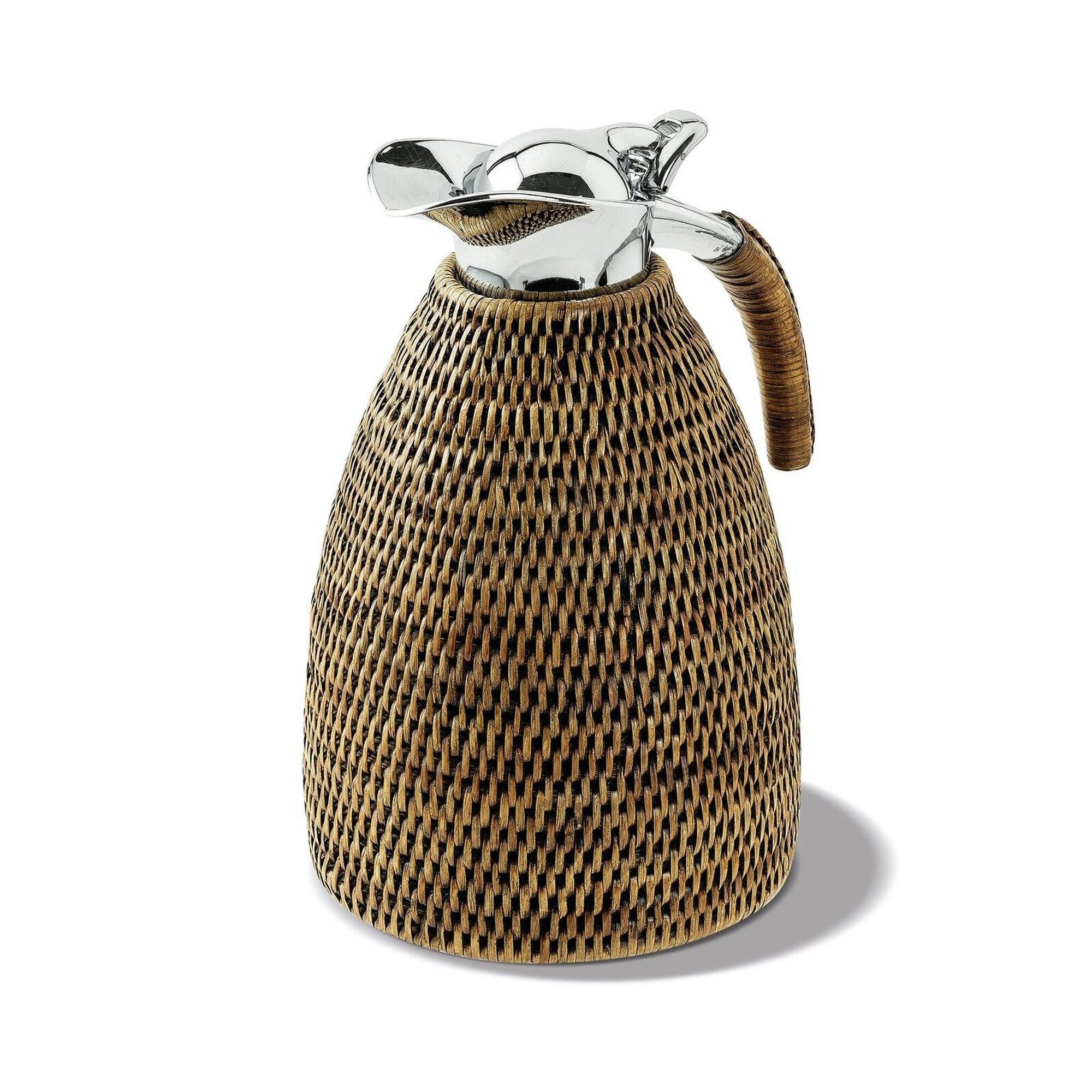 Термокувшин Sambonet Radici 58234-02 -нержавеющая сталь/ротанг 25,5x16см 2л, коричневый
