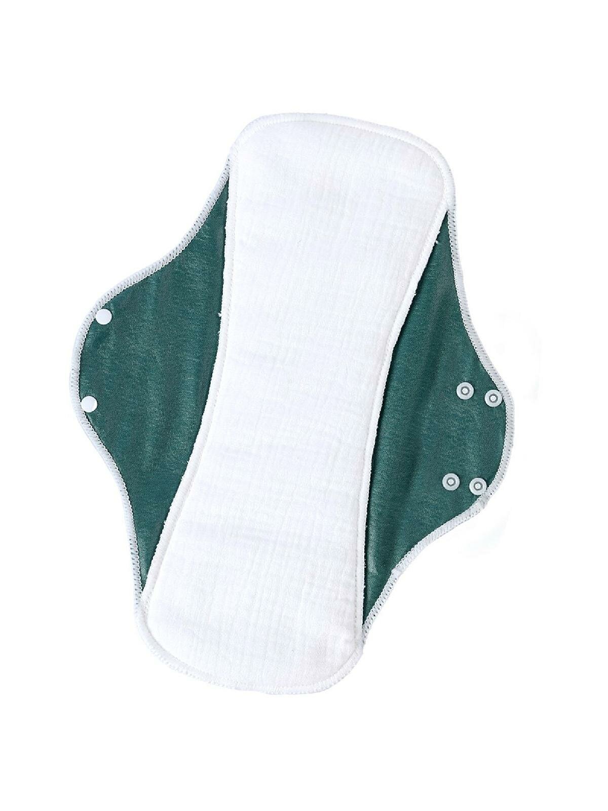 Хлопковая моющаяся прокладка, Темно-зеленый