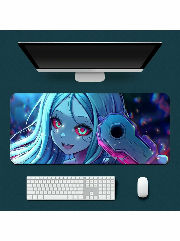 Cyberpunk Крупномасштабная игра в стиле аниме-киберпанк, коврик для мыши с клавиатурой ноутбука, размер 40x90xxl