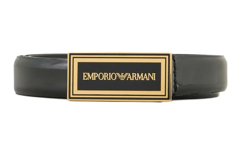 EMPORIO ARMANI Logo buckle Leather Belt 115