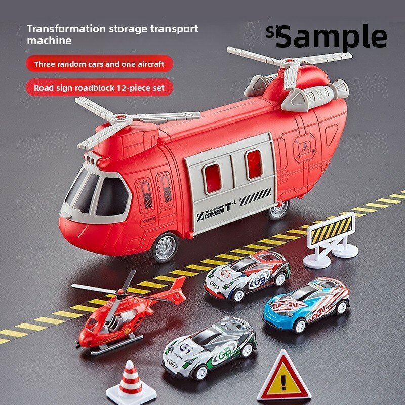 Kids airplane and helicopter toy set with ejector mechanism for engagement and skill building