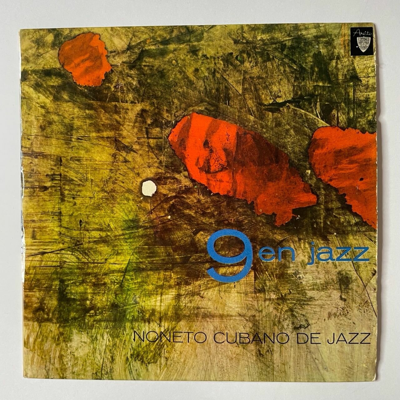 Винтажная виниловая пластинка LP Noneto Cubano De Jazz 9 En Jazz 7 дюймов (Куба 1967)