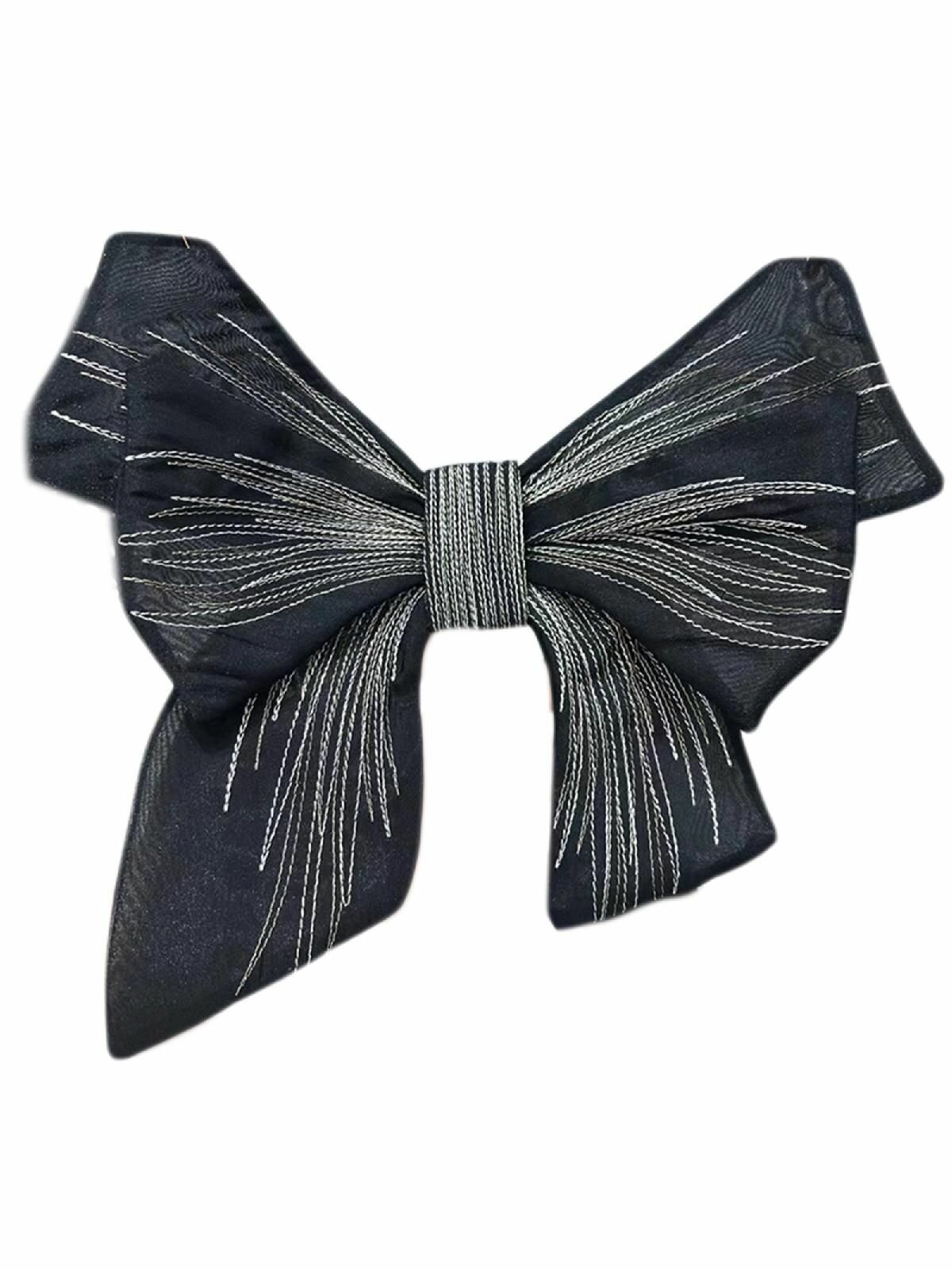 3D аппликации бант для свадебного платья, декоративный пояс, черный плюсовой значок