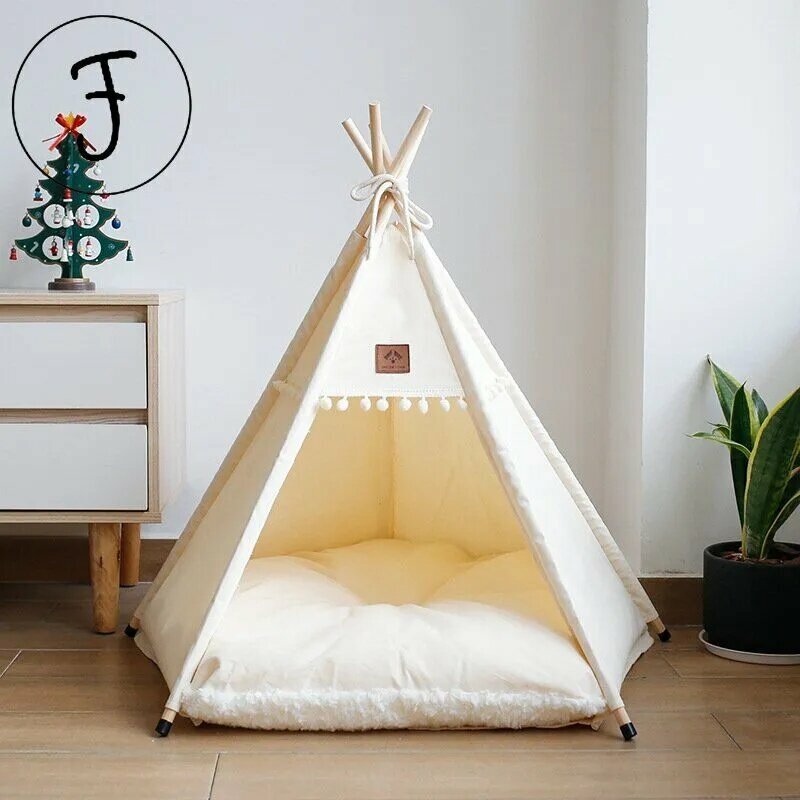 Переносной вигвам для домашних кошек и собак с подушкой