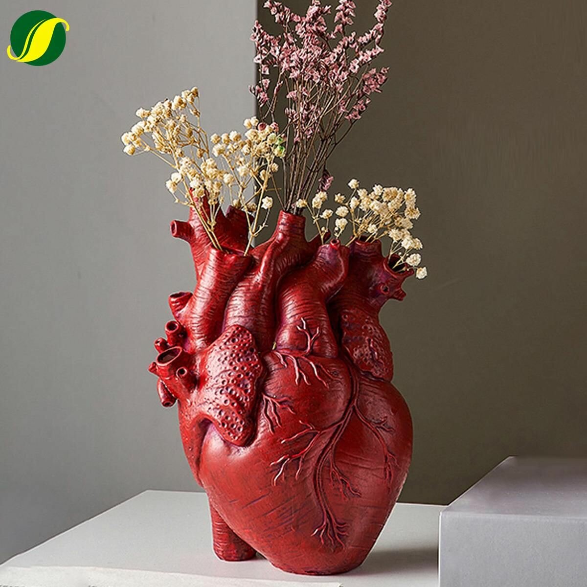 Ваза Love in Bloom. Дизайнерская посуда из фарфора,17,1, красный