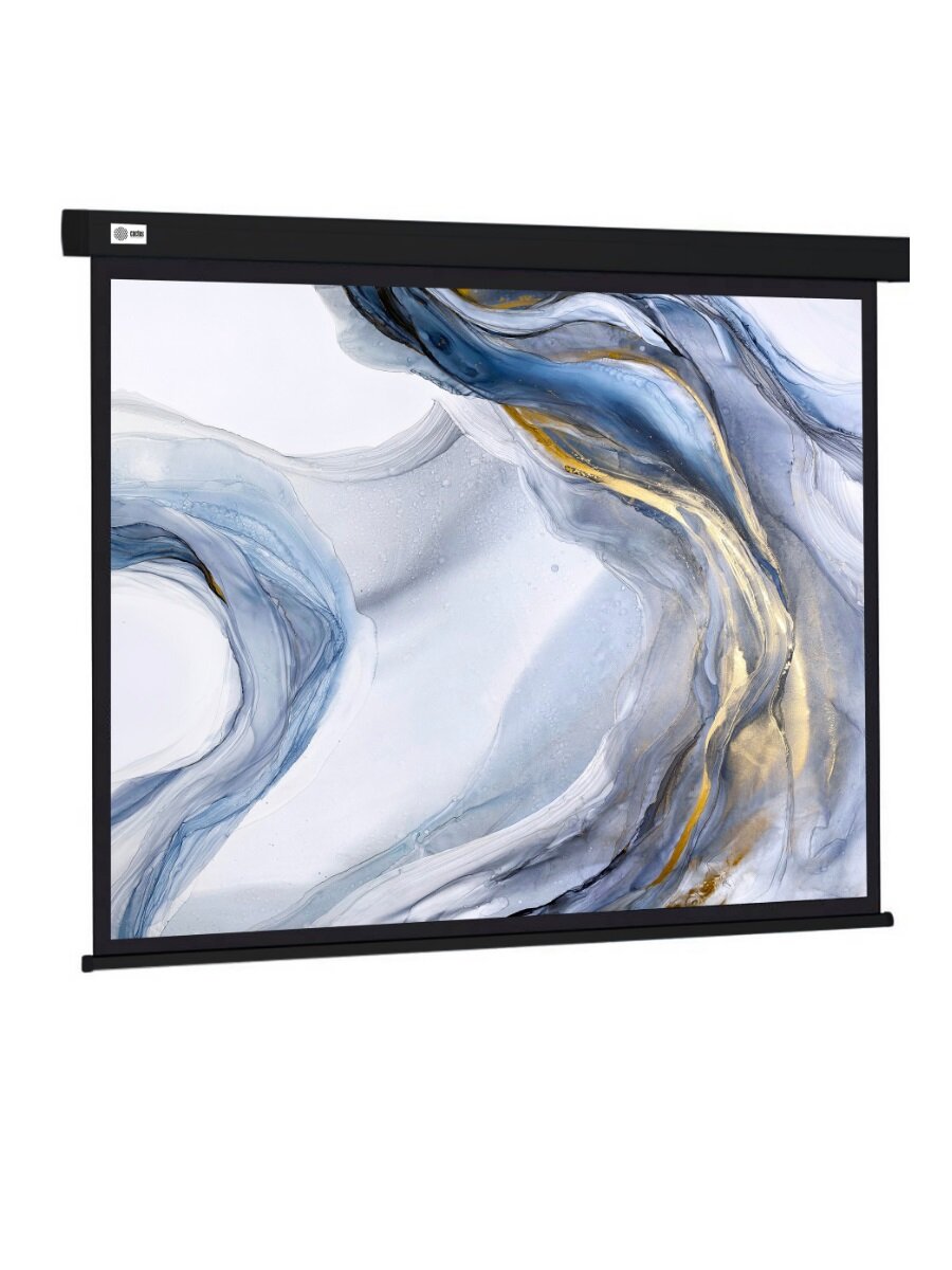 Экран Cactus CS-PSW-180X180-BK 180x180см wallscreen 1:1 настенно-потолочный рулонный черный