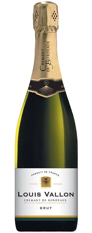 Игристое вино Louis Vallon, Cremant de Bordeaux AOC Brut