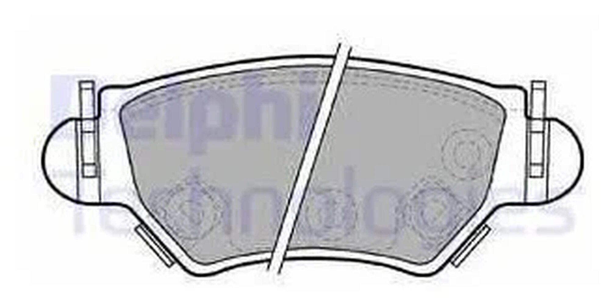 Колодки тормозные дисковые, DELPHI LP1553