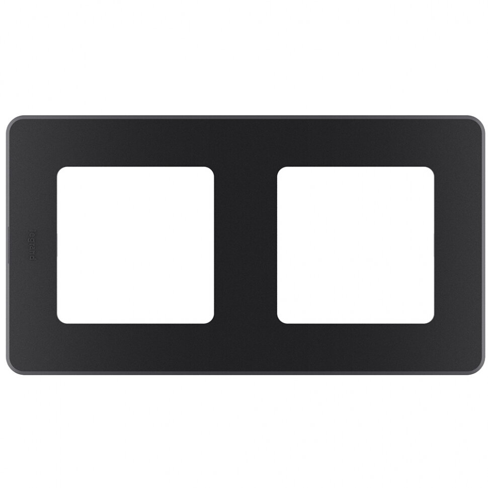Рамка 2-постовая Legrand/Daccord Inspiria, Антрацит