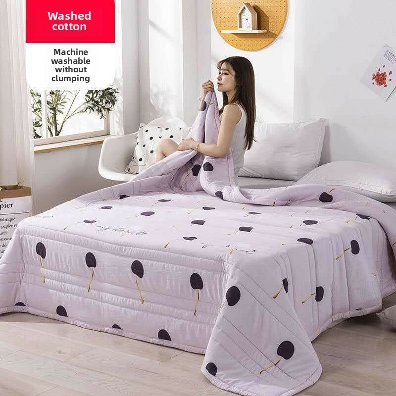 Summer cooling blanket with active dye printing and water wash process ideal for bedroom style h 100 140cm
