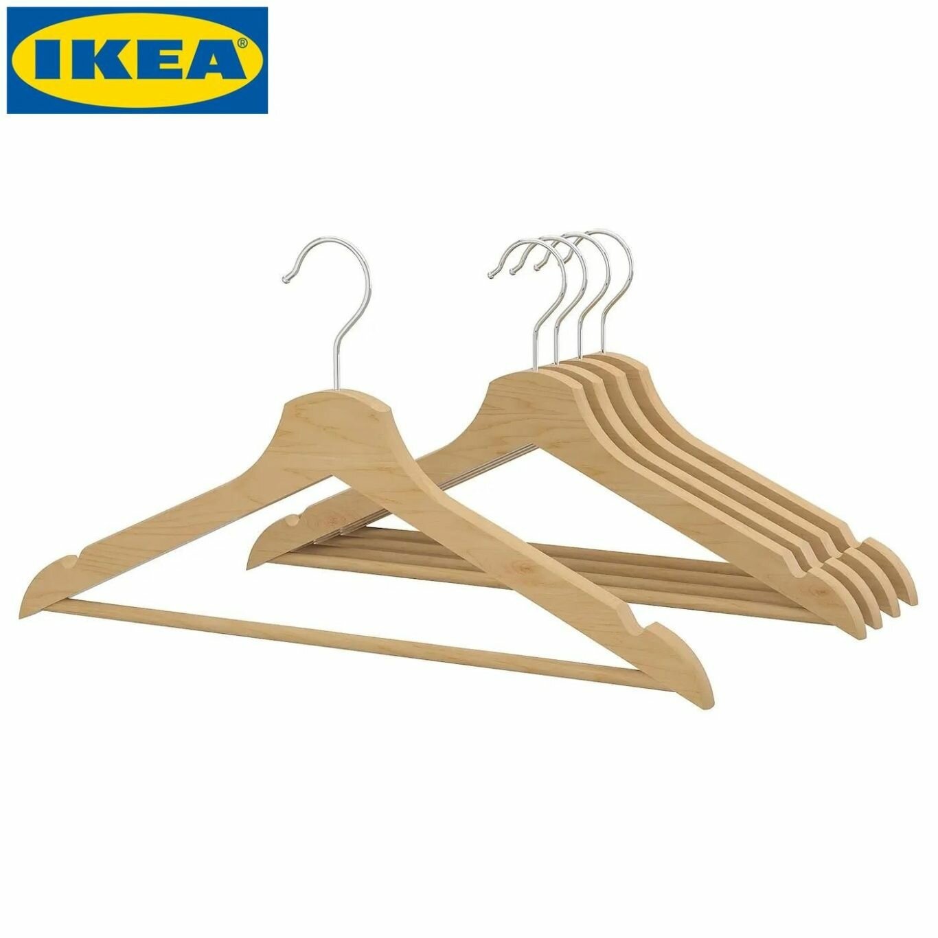 IKEA бумеранг Вешалки для одежды, из массива дерева, 5 штук