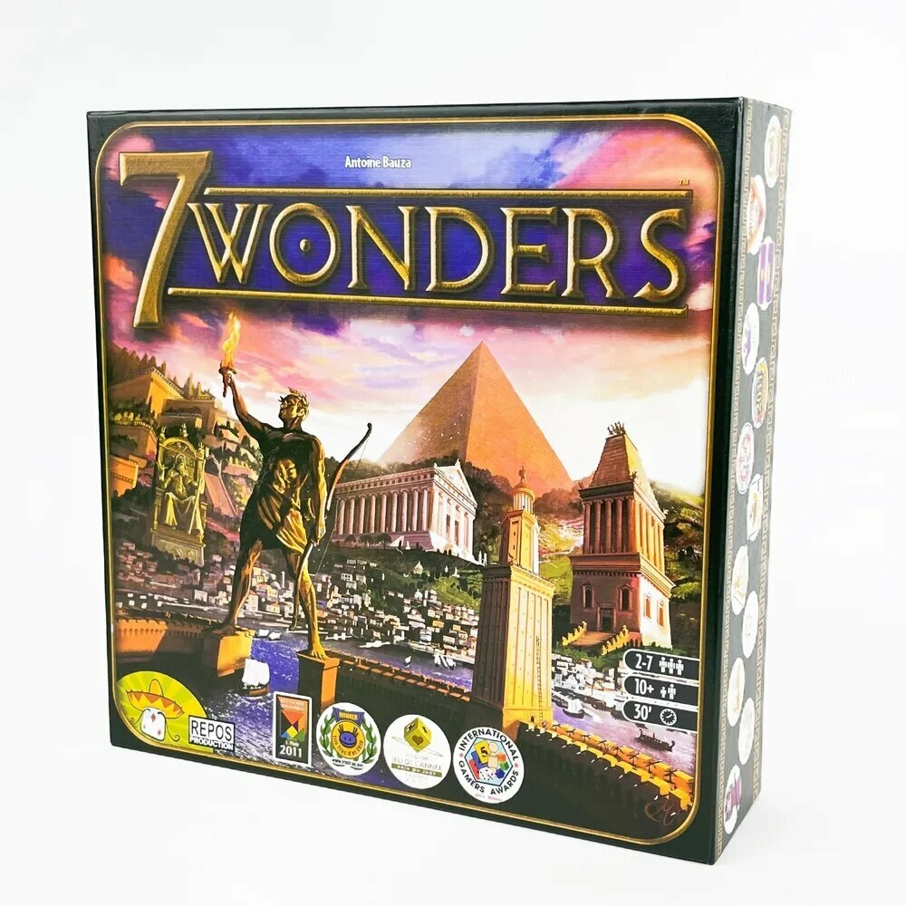 Настольная игра 7 Wonders: Первое издание! Европейская стратегия на 30 минут (2-7 игроков).