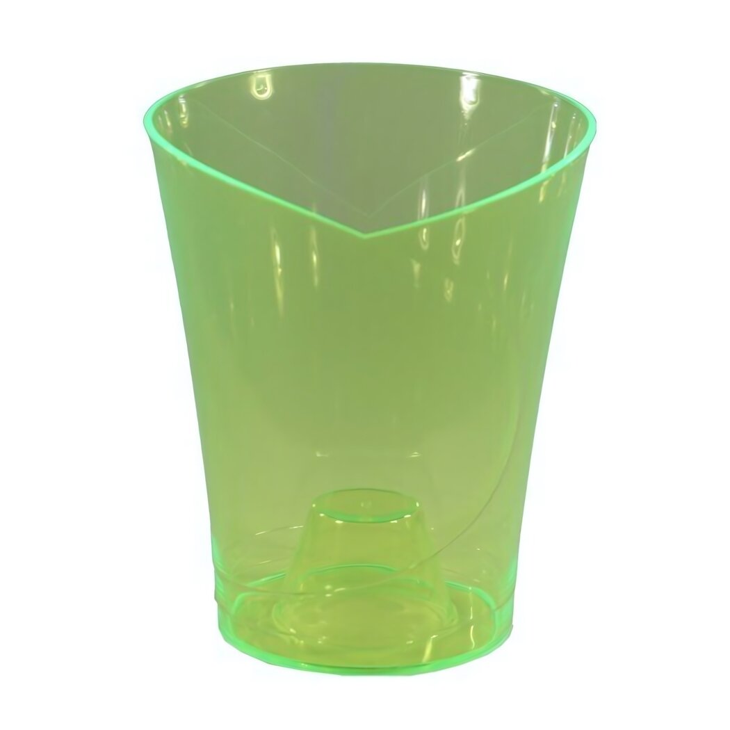 Кашпо пластиковое 'Орхидея' 1,5л, цвет лайм, полупрозрачное для эпифитов