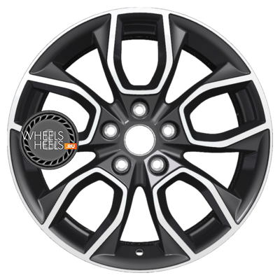 Диск автомобильный литой Khomen Wheels KHW1713 (Hyundai Elantra) 17x7 5x114.3 et49 dia67.1 Black-FP