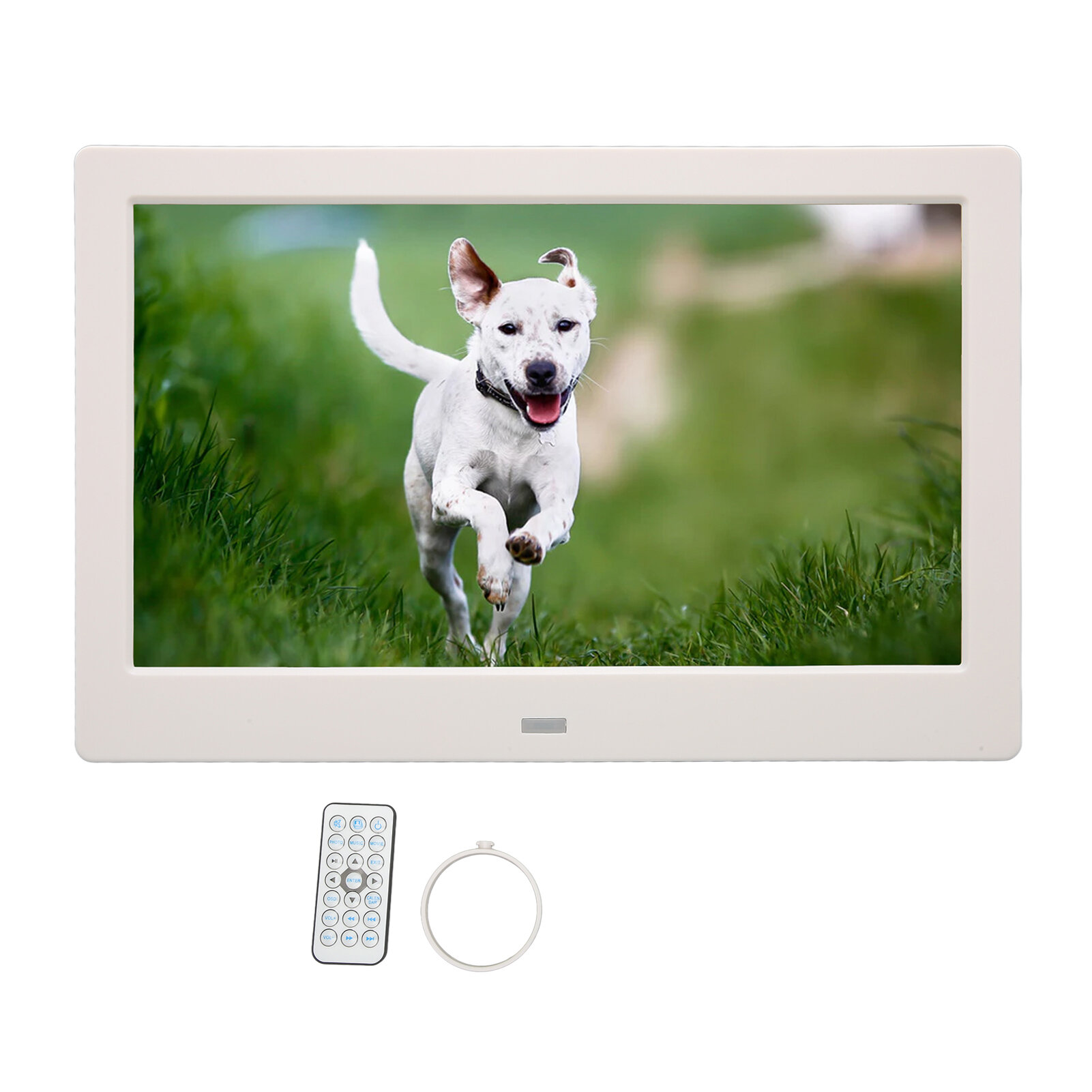 Цифровая фоторамка 10,1 дюйма, HD, с авто-поворотом, поддержкой видео и музыки, электронная фоторамка с пультом дистанционного управления, питание 100‑240В, евровилка.