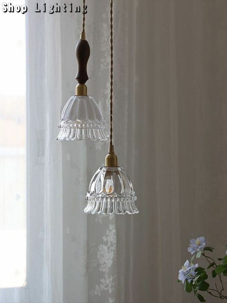 Винтажная стеклянная люстра