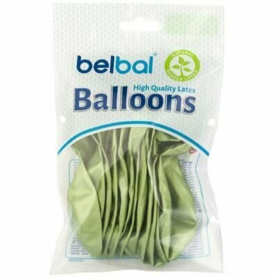 Воздушные шары BELBAL круглые, без рисунка, Хром Glossy Lime Green, 14 дюймов, 12 шт
