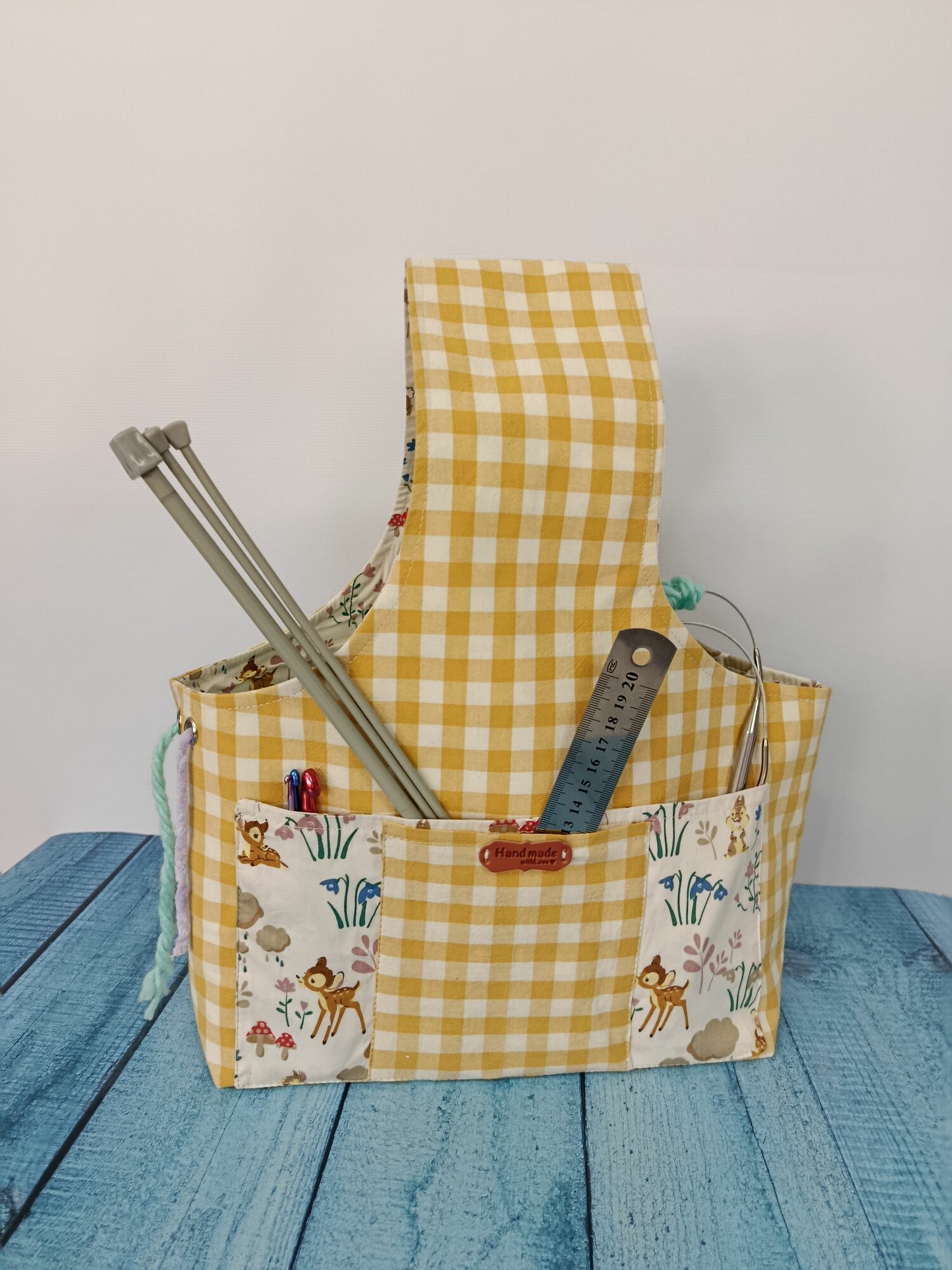 Проектная сумка для рукоделия. Клетка