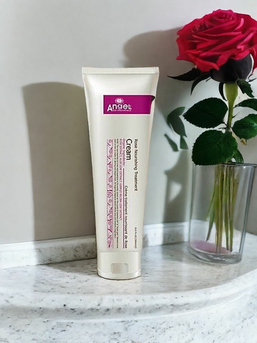 Angel Provence Питательная крем-маска для кудрявых/вьющихся волос с экстрактом Розы Rose Nourishing Treatment Cream, 300 мл
