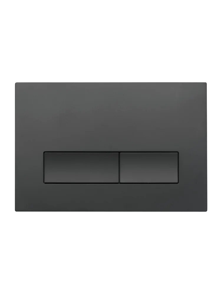 Кнопка смыва для унитаза Agger APB0244 черная, матовая, кнопка для инсталляции, двойной смыв