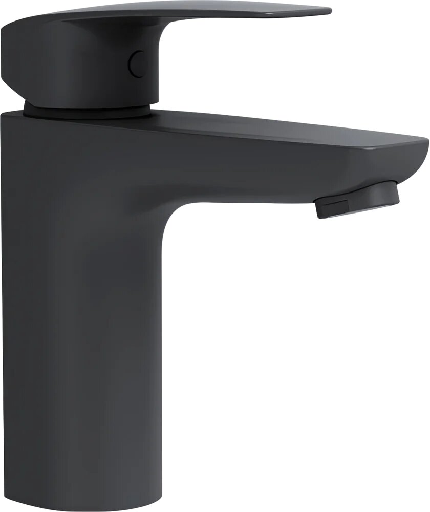 Смеситель для раковины AM.PM Tender F45A02122 черный, матовый, кран для ванной в раковину, из латуни, рычажный, с керамическим картриджем