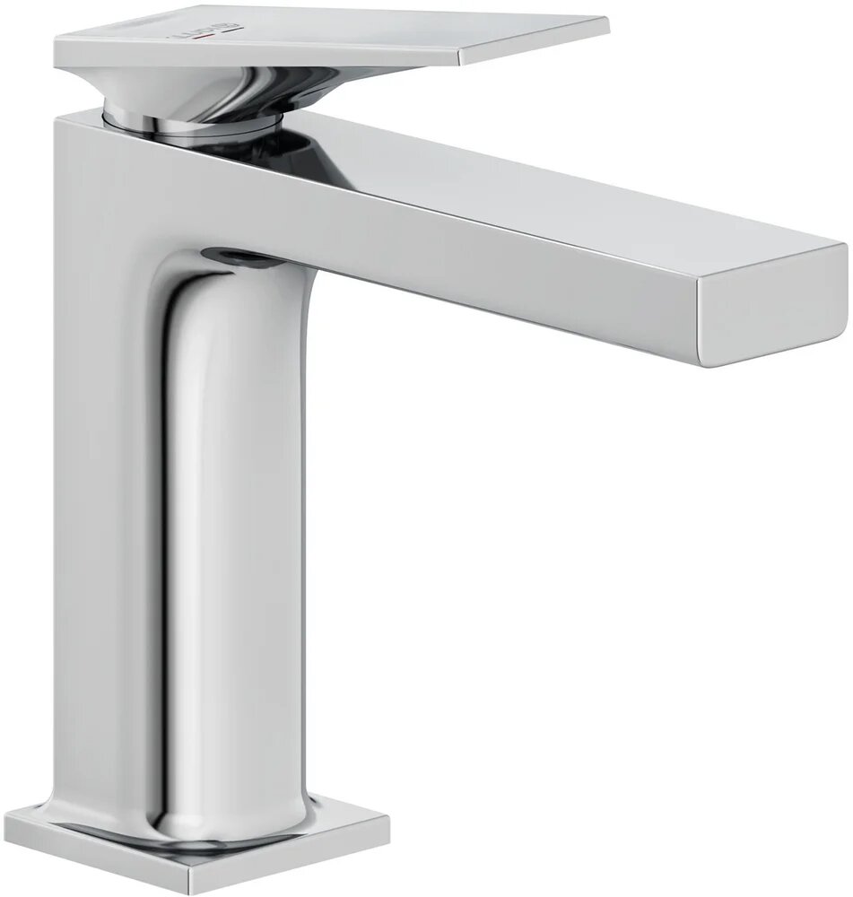 Смеситель для раковины Kludi Decus 542880575 хром, глянцевый, кран для ванной в раковину, из латуни, рычажный, с керамическим картриджем, с функцией экономии расхода, с донным клапаном