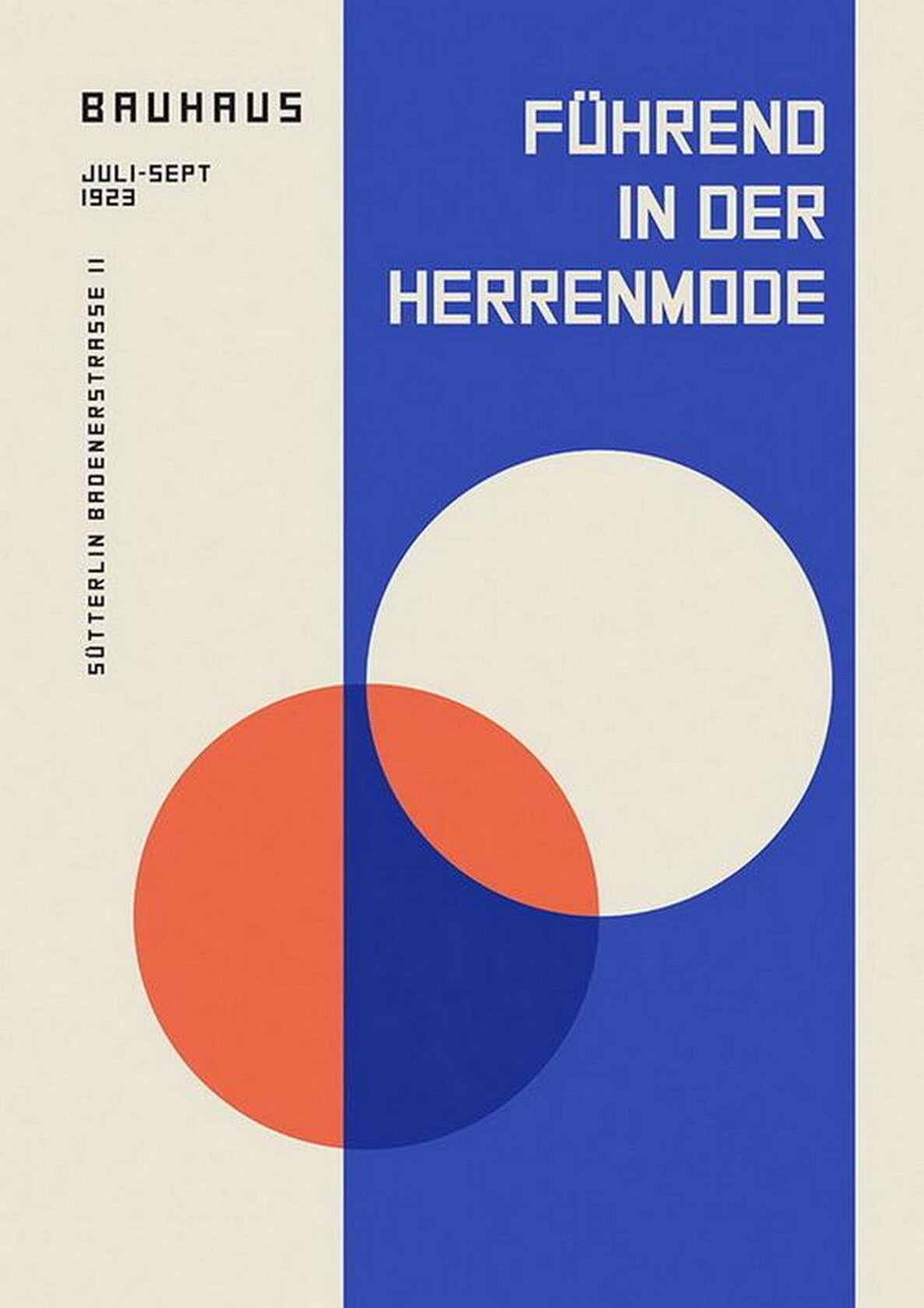 Плакат, постер Баухаус лидер в мужской моде на бумаге, размер 30х42см